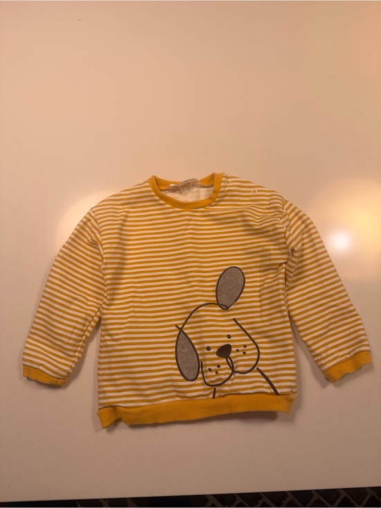 Mayoral | Shirts & Tops | Mayoral Yellow Striped Puppy Graphic Kids Top ...